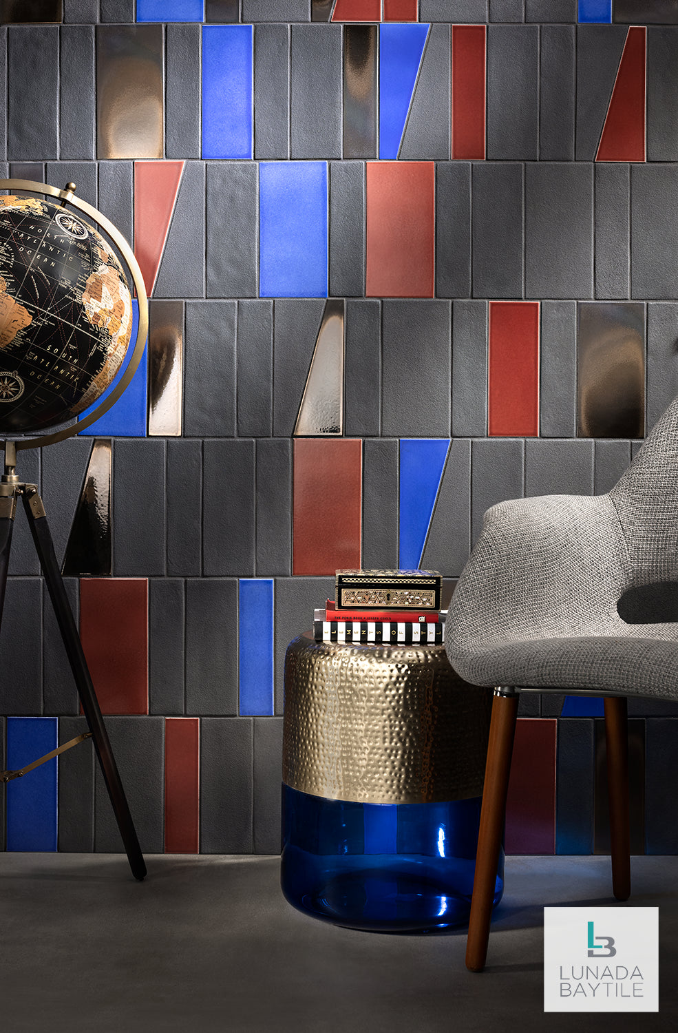 Graphite shapes in all four Graphite colors by LBT – Lunada Bay Tile