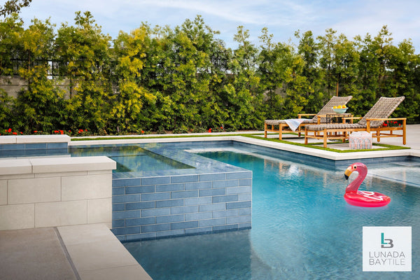Linen series Ceramic Tile in Pool & Spa by Lunada Bay Tile