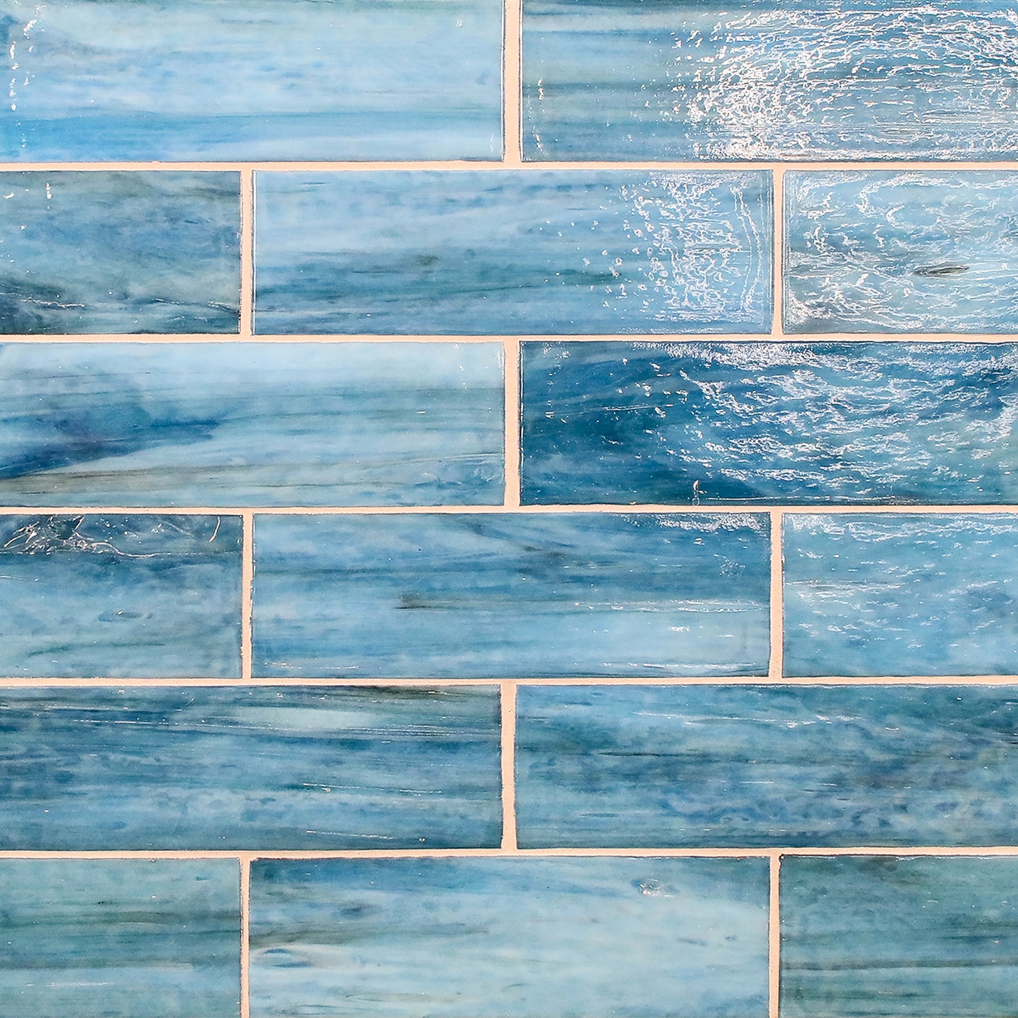 Agate 2x6 glass tile by Lunada Bay Tile