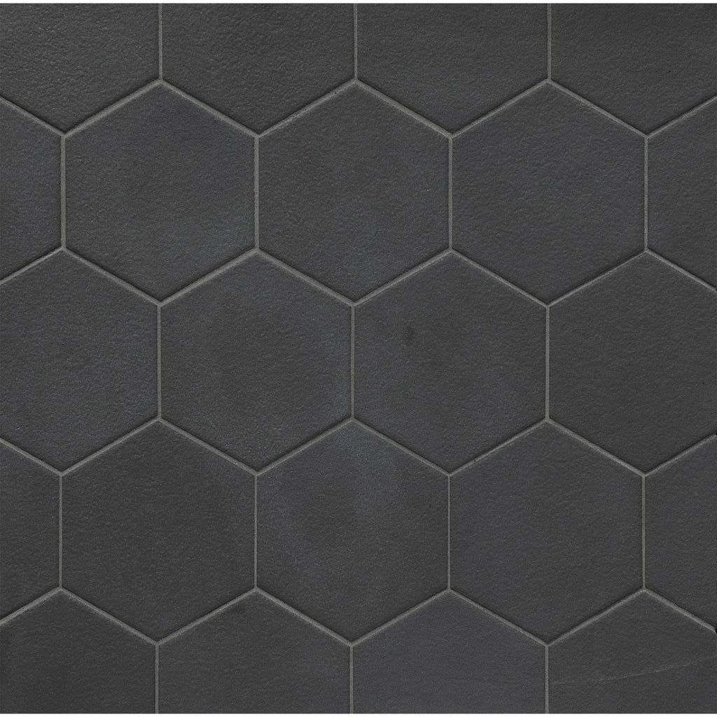 Graphite 4” Hex by Lunada Bay Tile