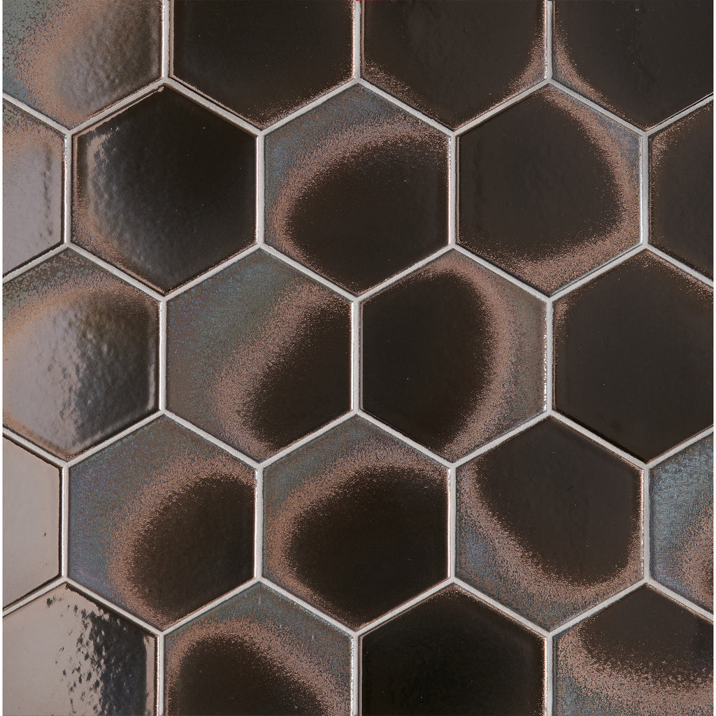 Graphite 4” Hex by Lunada Bay Tile